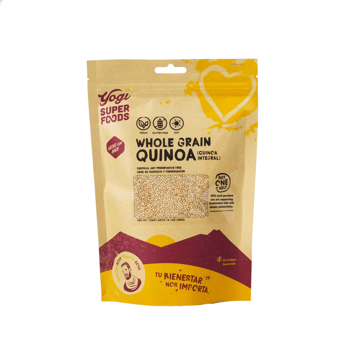 Organic Quinoa Whole Grain Gluten Free food Guatemala – Yogi Super Foods